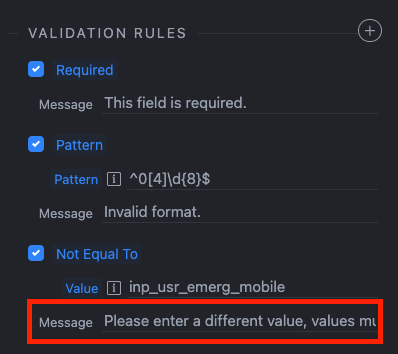 Validation Form field not the same as another field on form - How To - Wappler Community