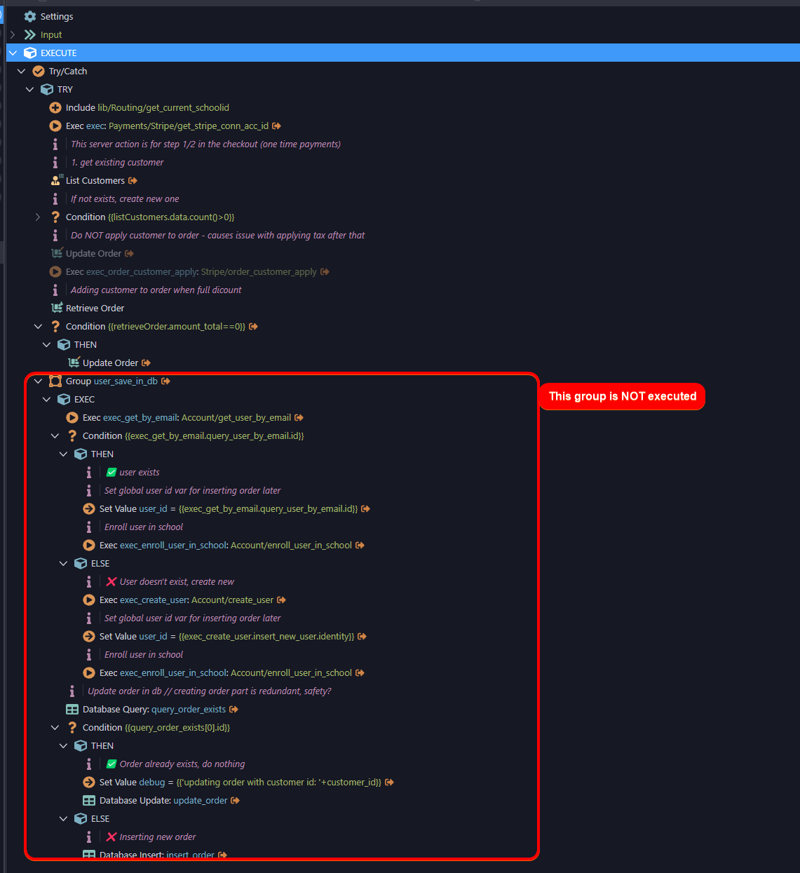 Group In Server Action Is Not Being Executed Bugs Wappler Community