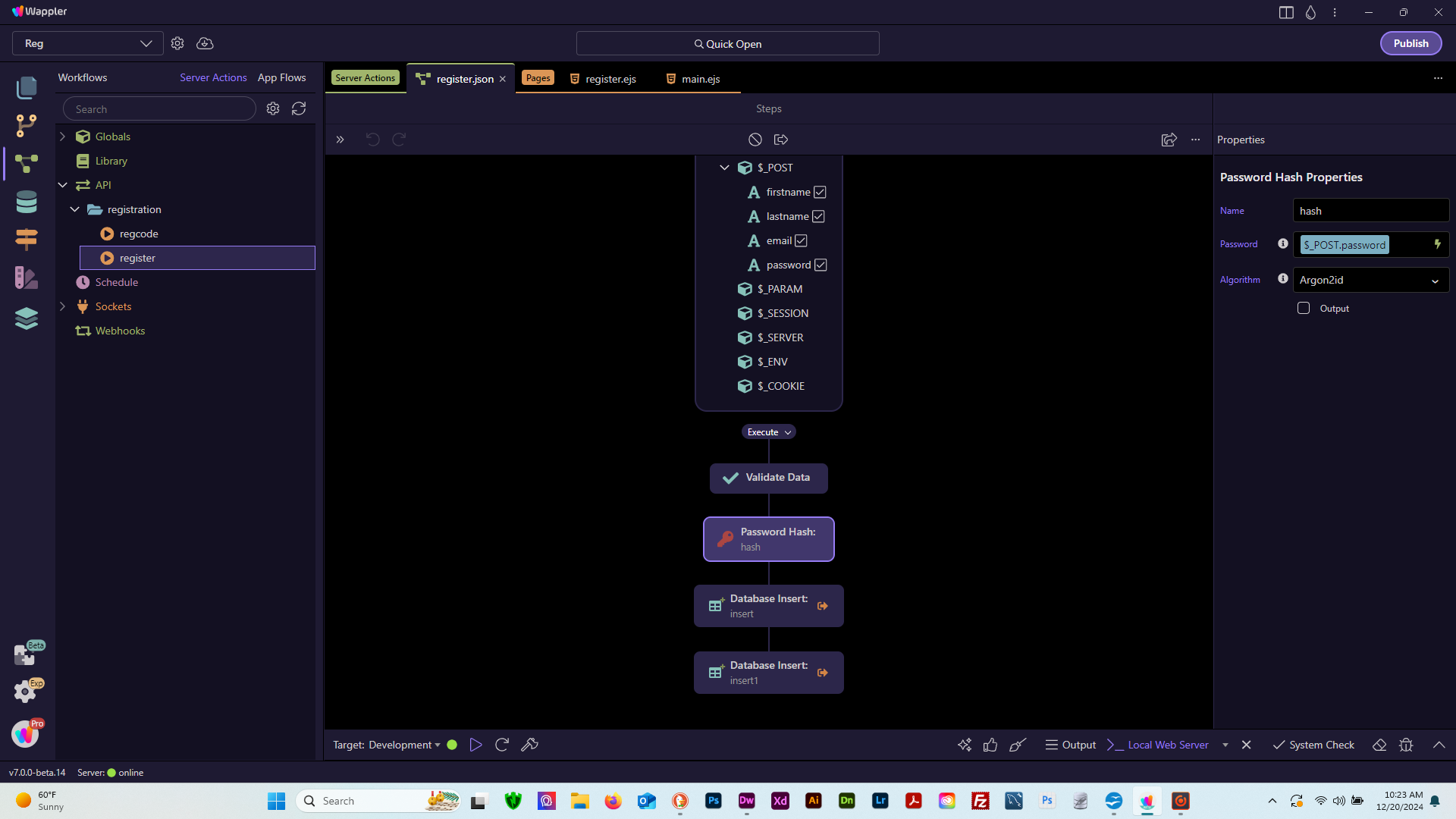 Core actions repeat - Need Help - Wappler Community