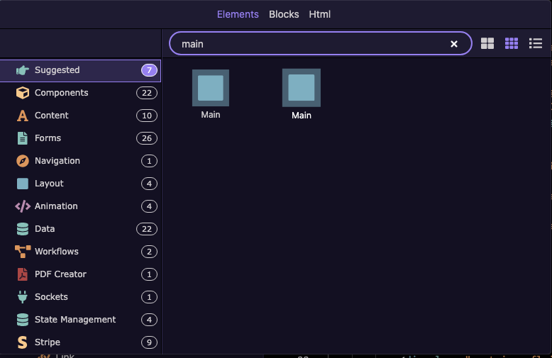 Main component duplicate on search panel - Bugs - Wappler Community