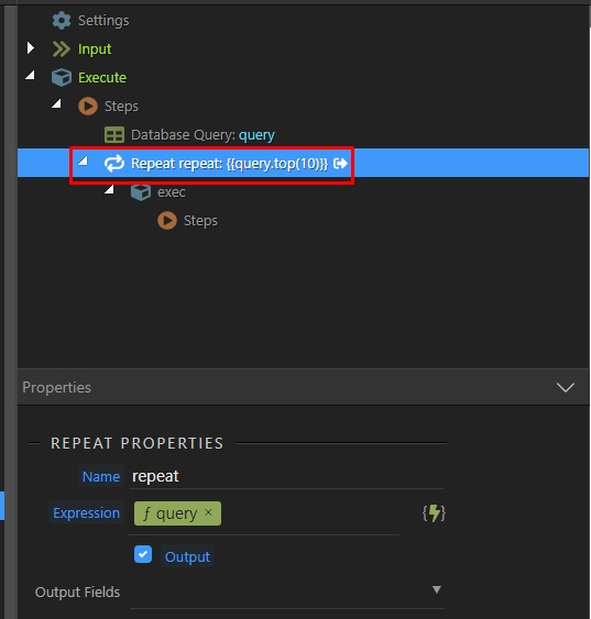 Question: Server Action Paged Query (NodeJS) does not show selected columns - Need Help ...