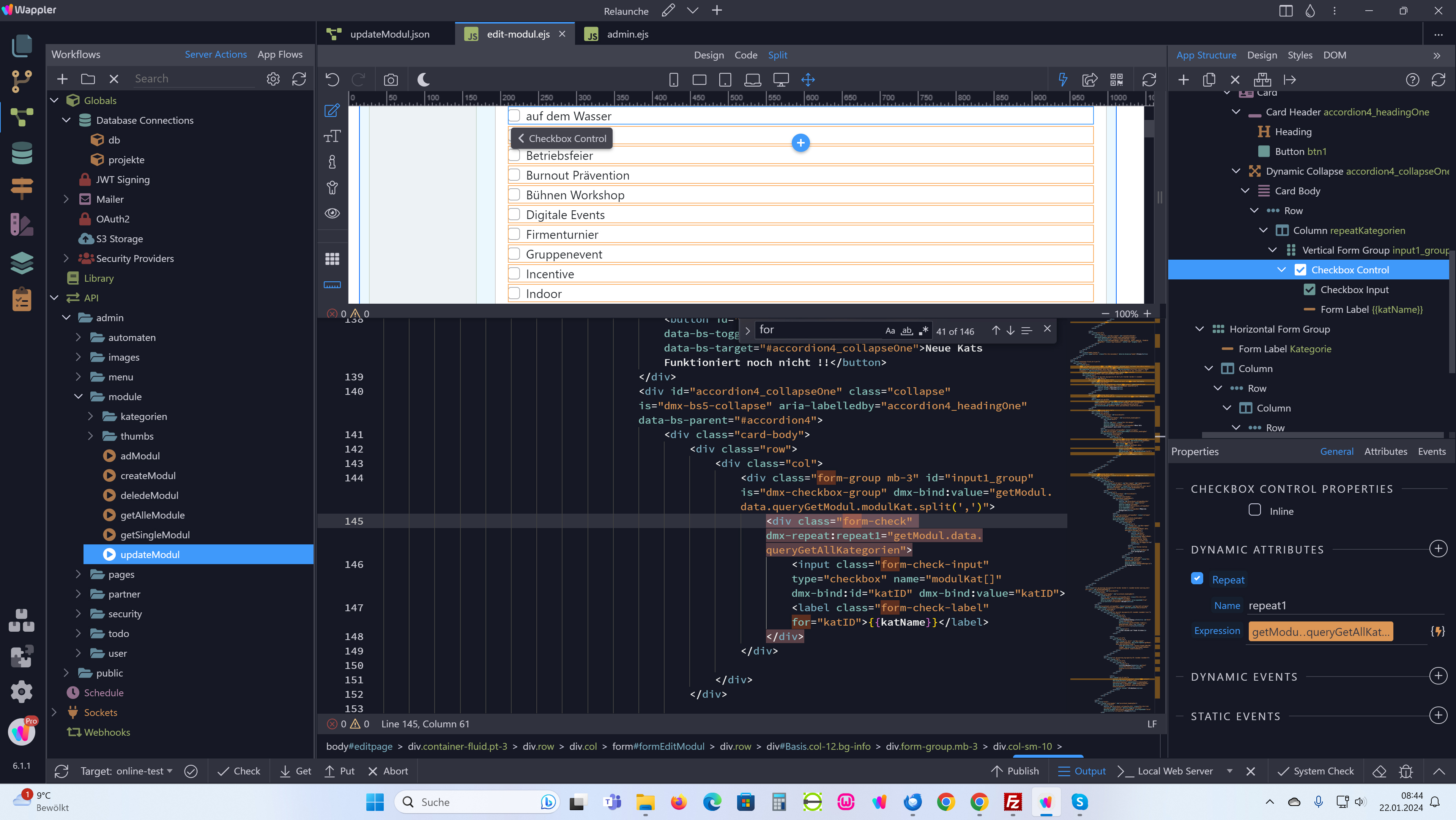 Problem With Multiple Checkbox Insert Need Help Wappler Community