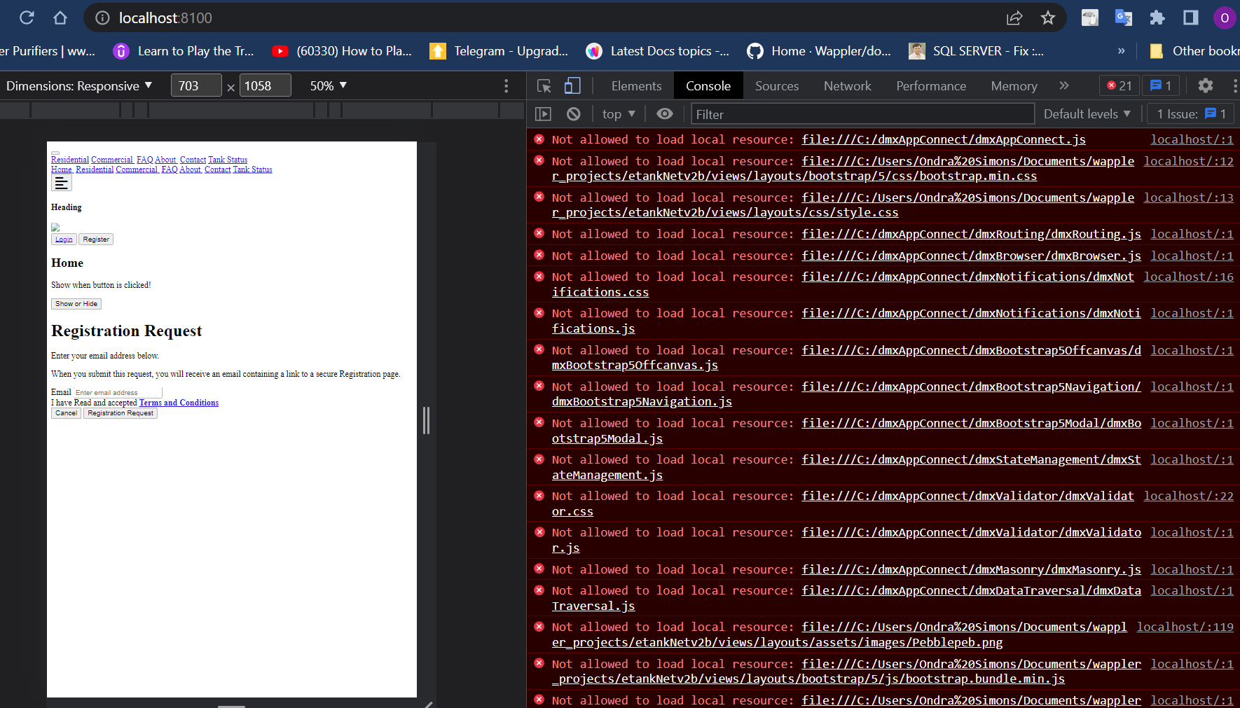 Not allowed to load local resources - Wappler General - Wappler Community