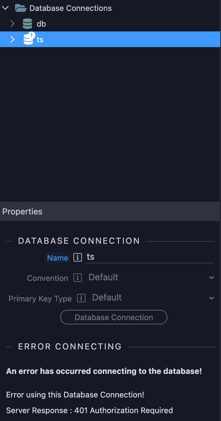 Can't change DB credentials config if connection fails - Bugs - Wappler Community