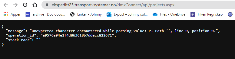 Unexpected character when connecting to external api source Bug Report #1688058910035 - Bugs ...