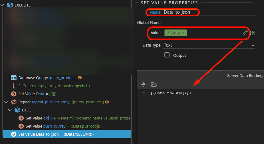 How To Create A New Json Object Based On Dynamic Values From A Db Query