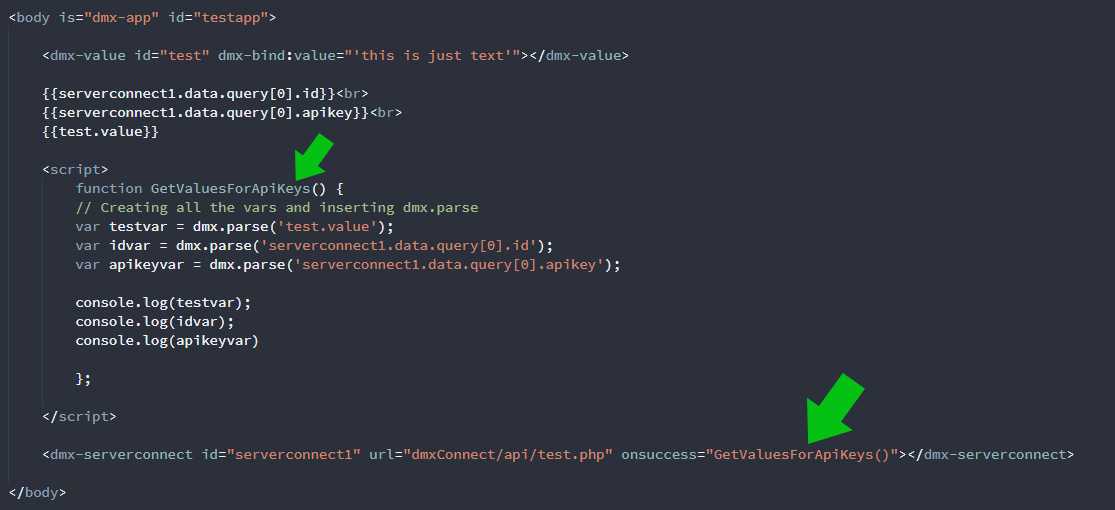 Dmx.parse() - some help please. i have looked at document ready.. flows - Need Help - Wappler ...