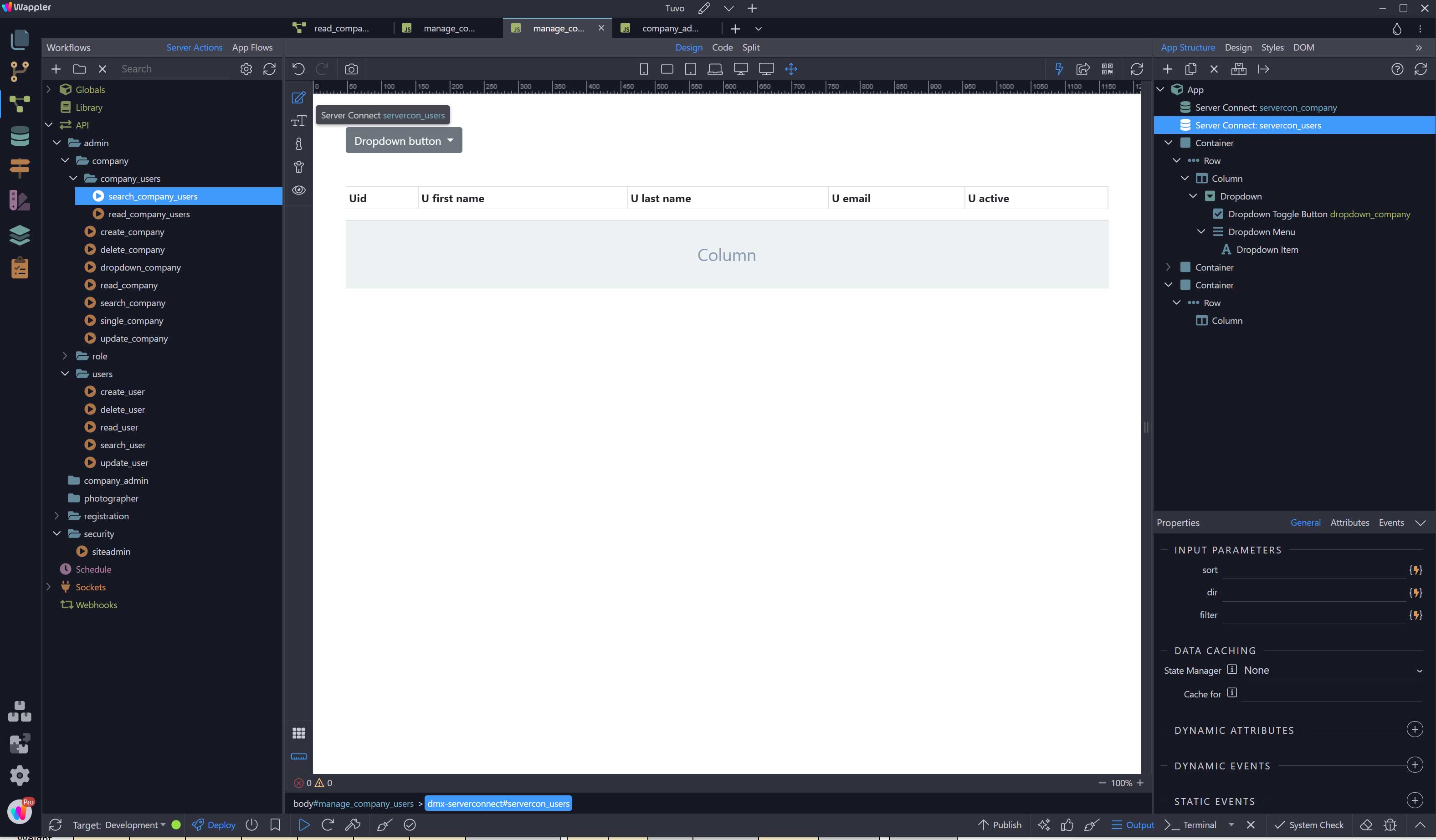 Filter Table From A Single Dynamic Dropdown Need Help Wappler Community